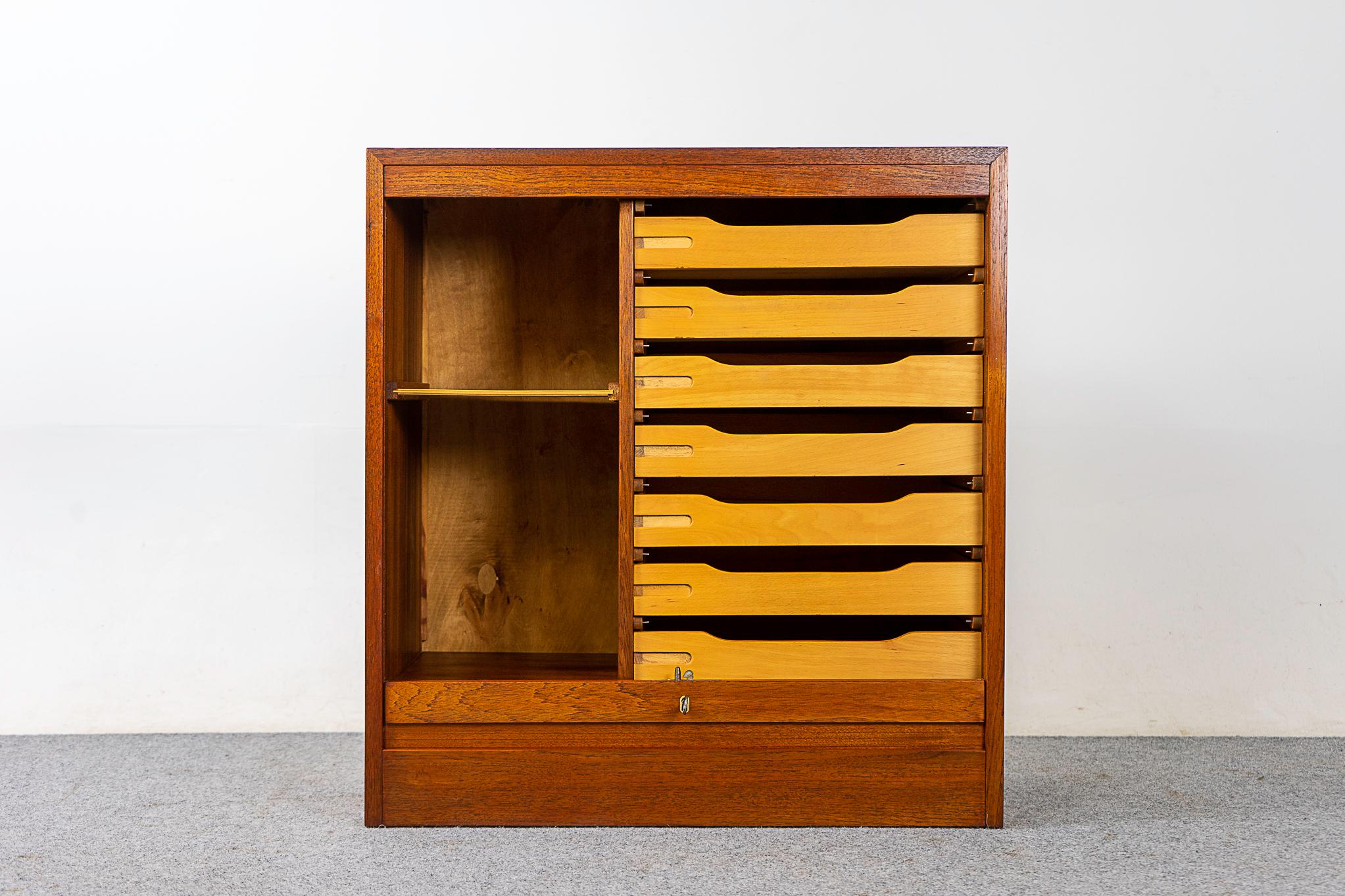 Danish Modern Teak File Cabinet For Sale at 1stDibs