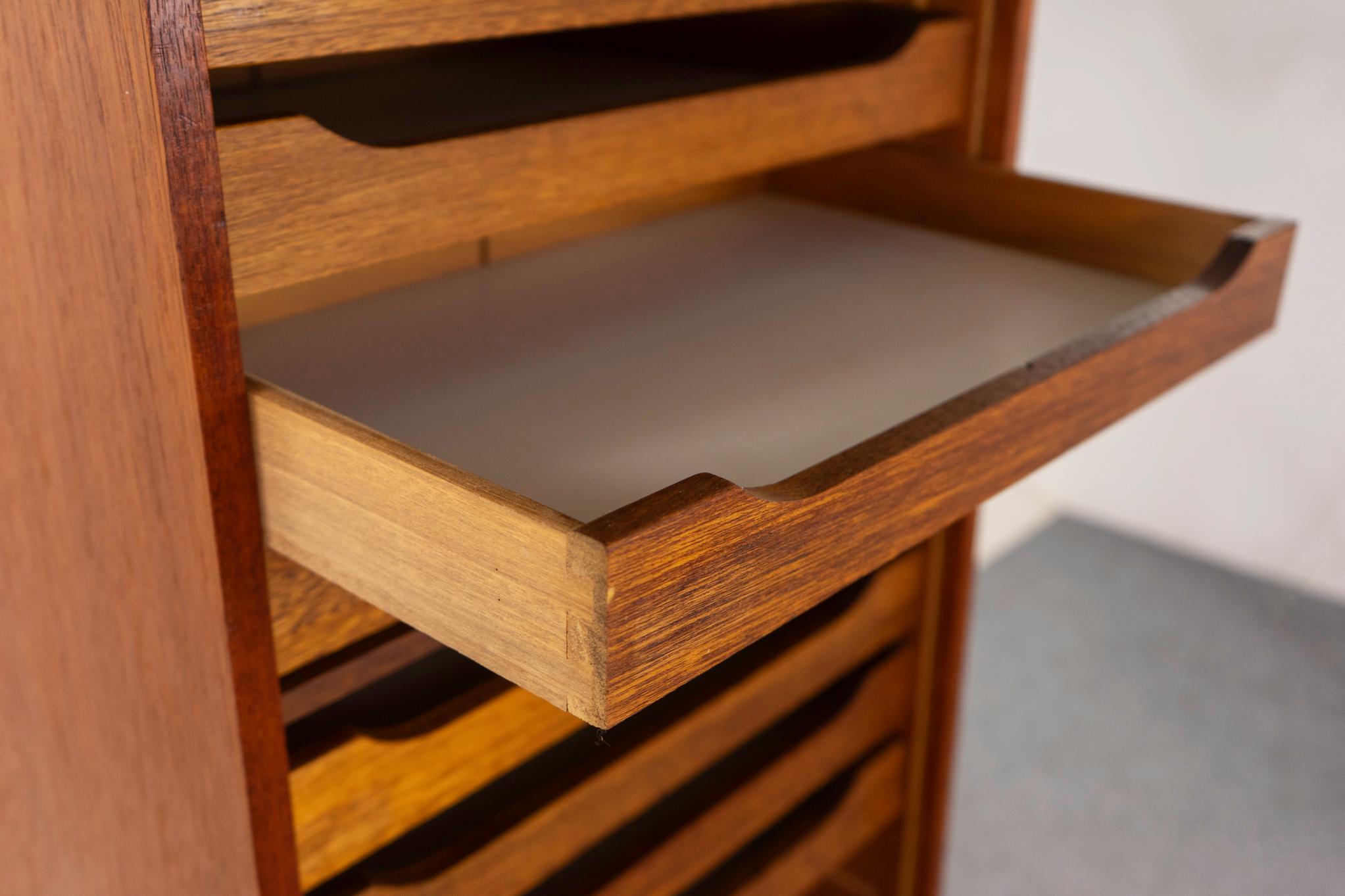 Danish Modern Teak File Cabinet For Sale at 1stDibs