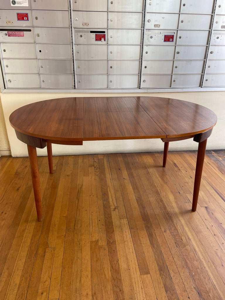 Danish Modern Teak Frem Rojle ‘Roundette’ Dining Table at 1stDibs