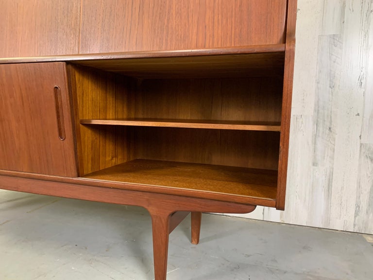 Danish Modern Teak High Board For Sale at 1stDibs