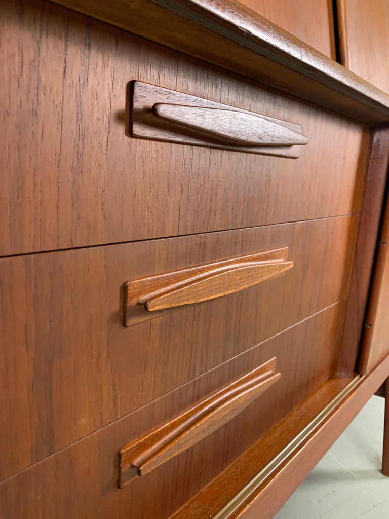 Danish Modern Teak High Board For Sale at 1stDibs