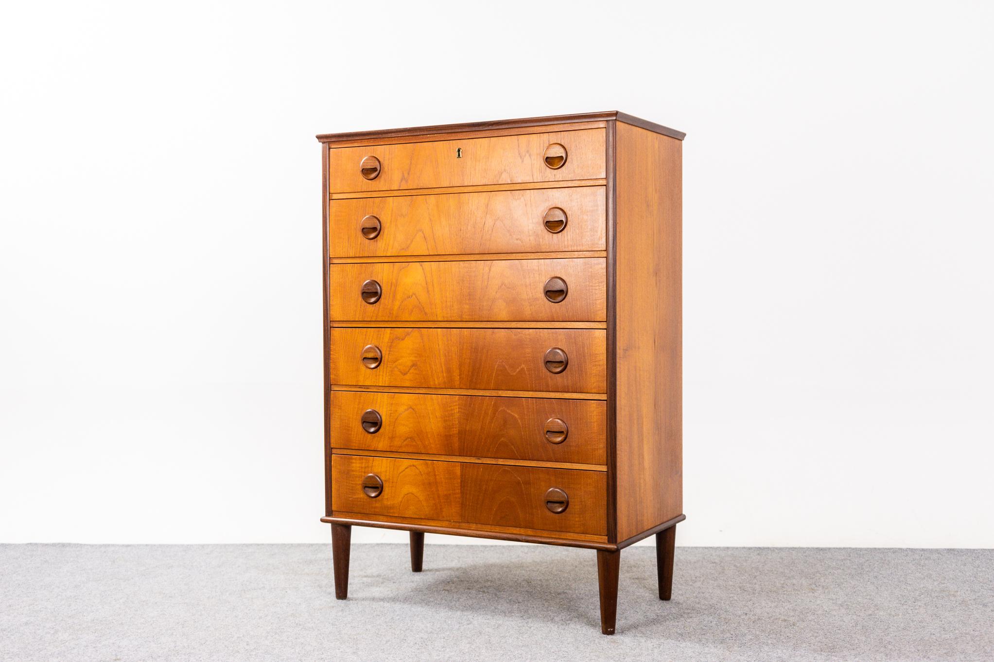 Danish Modern Teak High Boy Dresser For Sale at 1stDibs