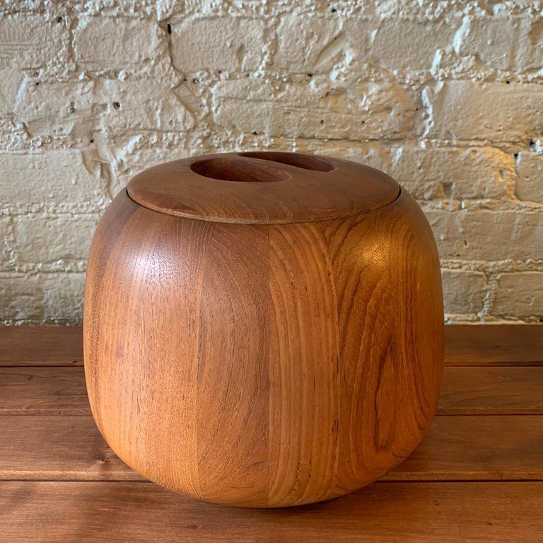 Danish Modern Teak Ice Bucket by Dansk at 1stDibs