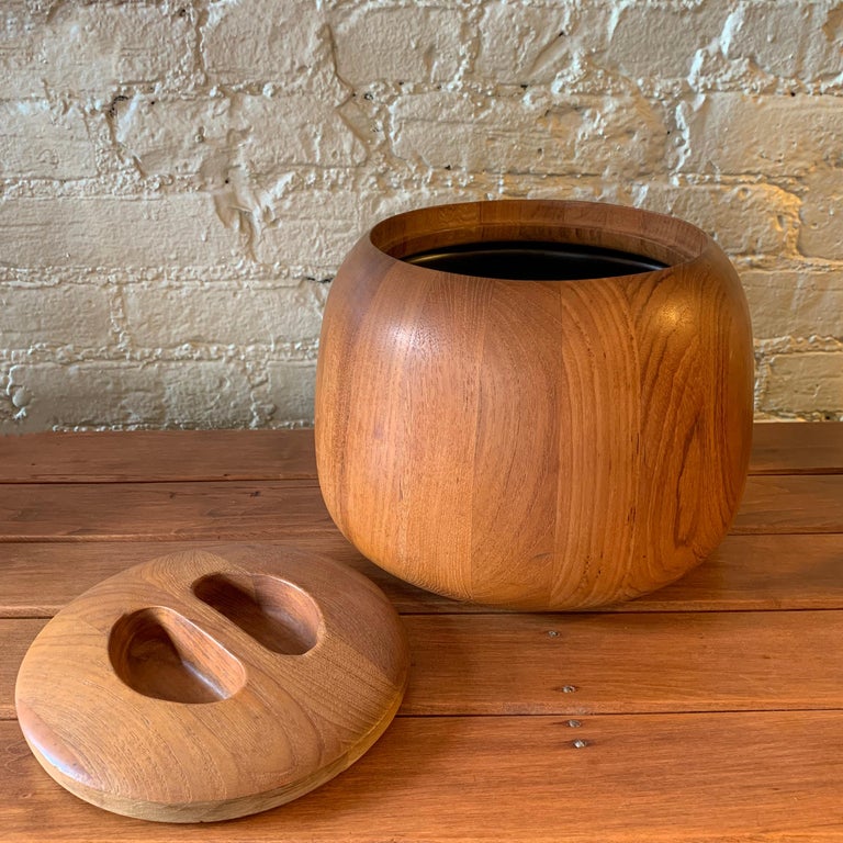 Danish Modern Teak Ice Bucket by Dansk at 1stDibs
