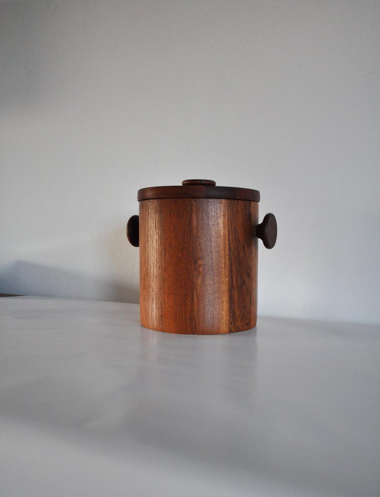 Danish Modern Teak Ice Bucket by Lüthje Wood at 1stDibs