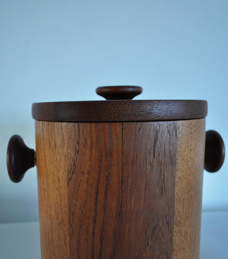 Danish Modern Teak Ice Bucket by Lüthje Wood at 1stDibs