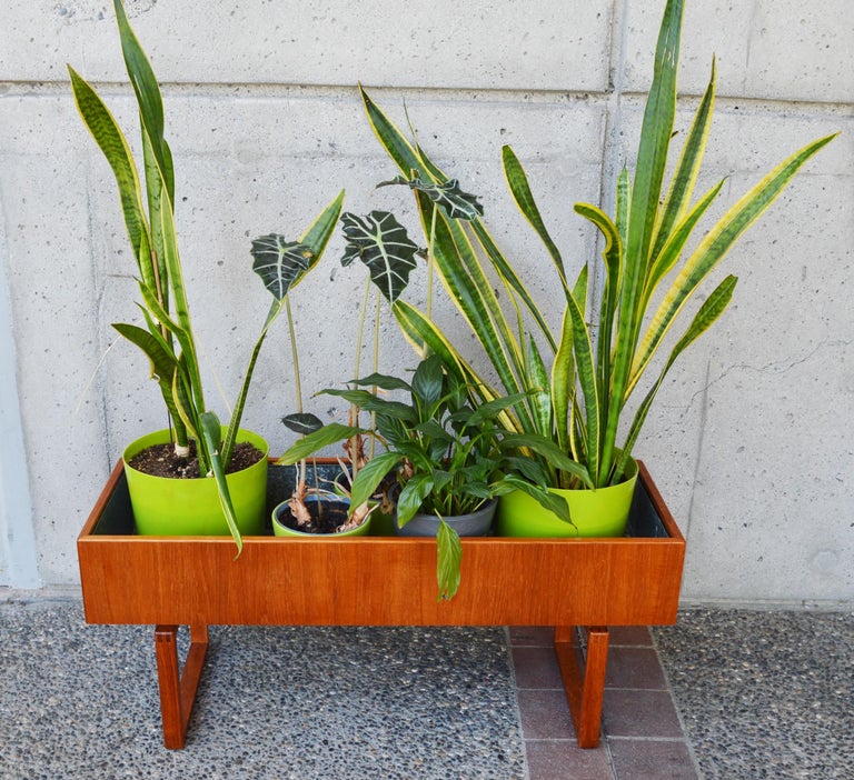 Danish Modern Teak Minimalist Floating Planter Box by Kai Kristiansen ...