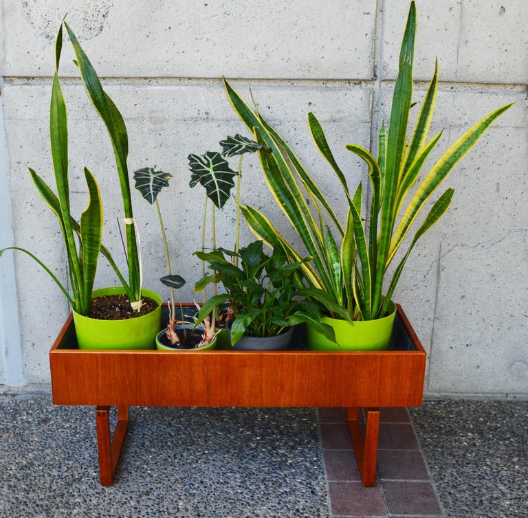 Danish Modern Teak Minimalist Floating Planter Box by Kai Kristiansen ...