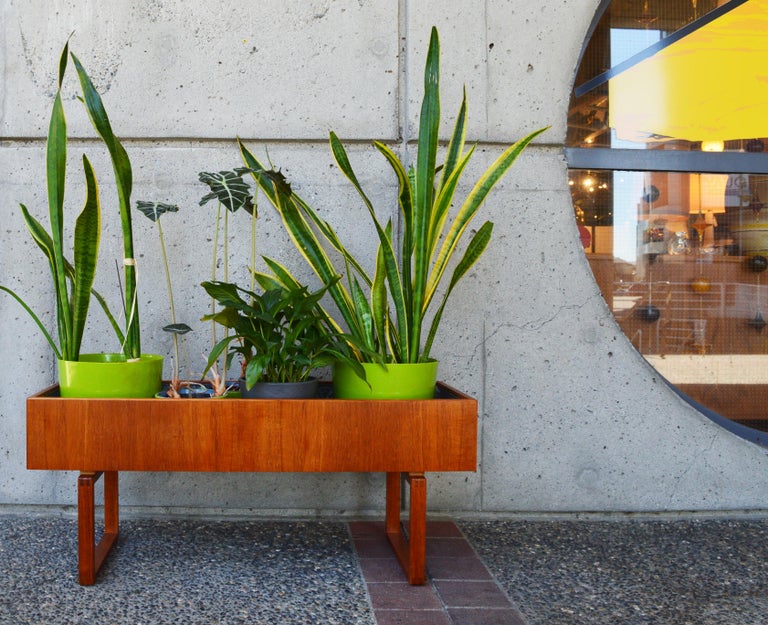 Danish Modern Teak Minimalist Floating Planter Box by Kai Kristiansen ...