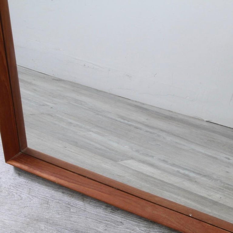 Danish Modern Teak Mirror by Pedersen and Hansen For Sale at 1stDibs