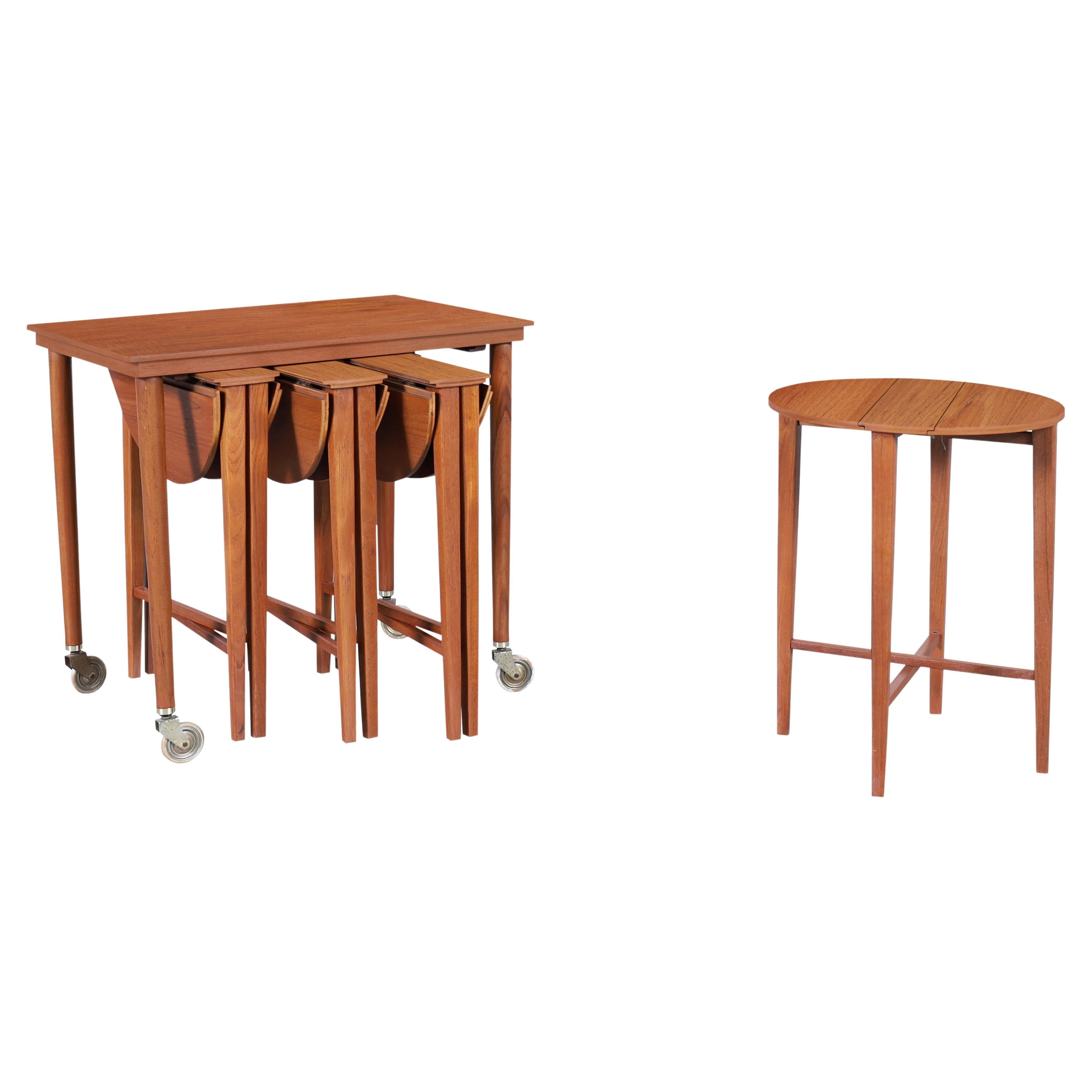 Danish Modern Teak Nesting Table by Carlo Jensen for Poul Hundevad For ...