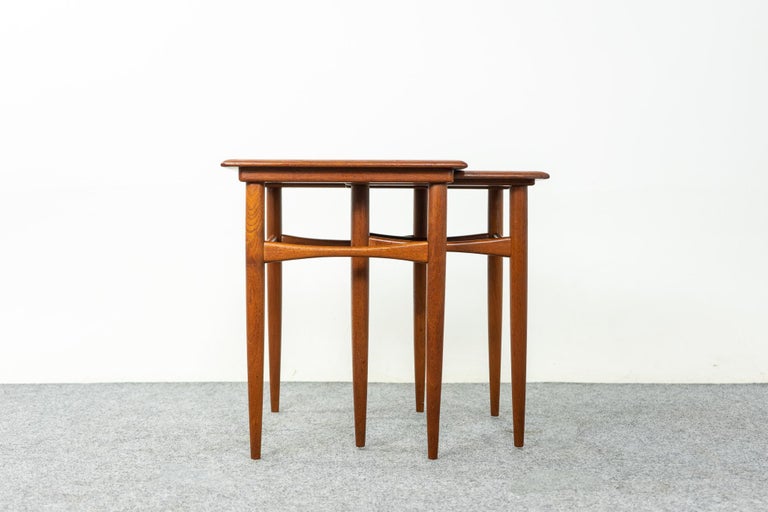 Danish Modern Teak Nesting Tables Duo For Sale at 1stDibs