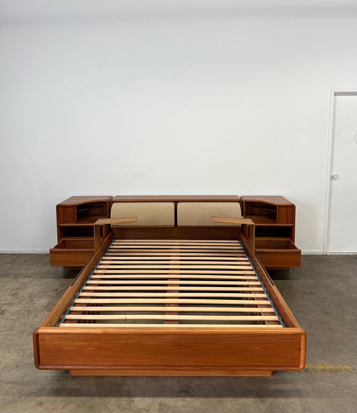 Danish Modern Teak Queen Floating Platform Bed by Kibaek Mobelfabrik A ...