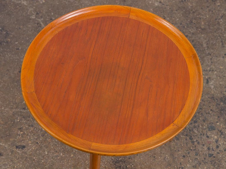 Danish Modern Teak Round Side Table at 1stDibs