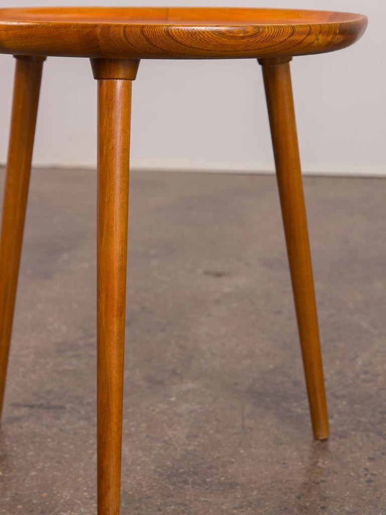Danish Modern Teak Round Side Table at 1stDibs