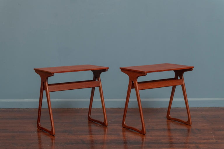 Danish Modern Teak Side Tables For Sale at 1stDibs