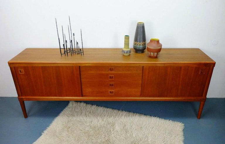 danish modern teak SIDEBOARD credenza h. w. klein for bramin 60s For ...
