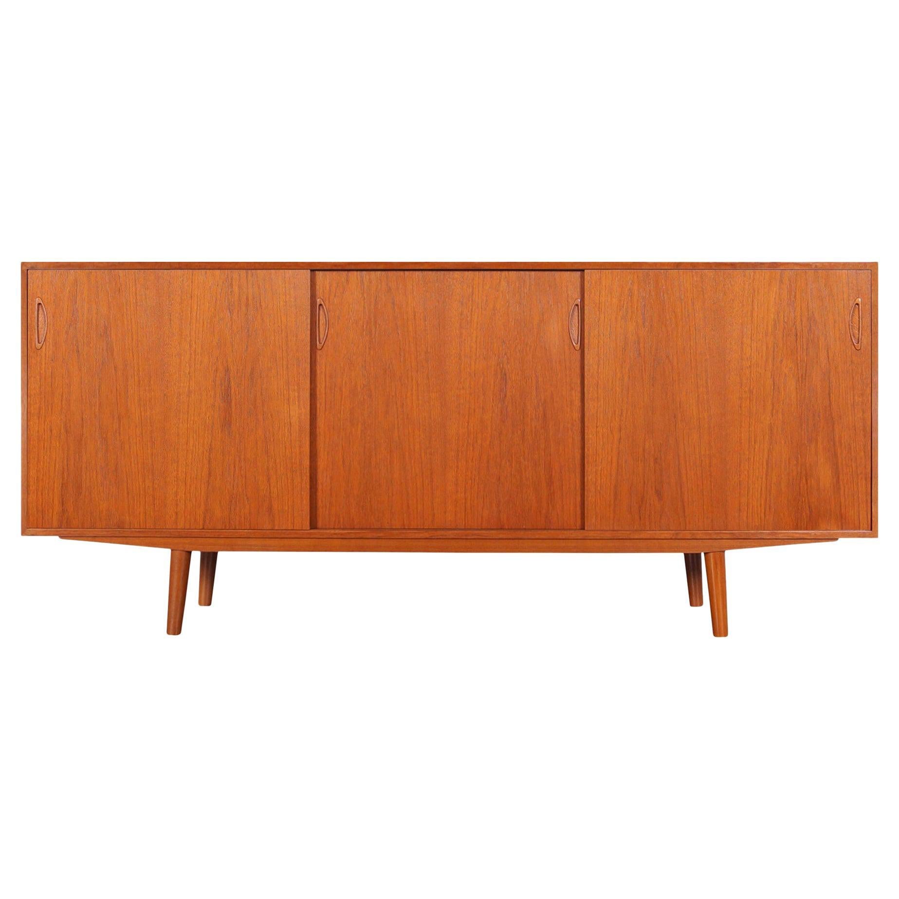 Danish Modern Teak Sideboard Credenza at 1stDibs