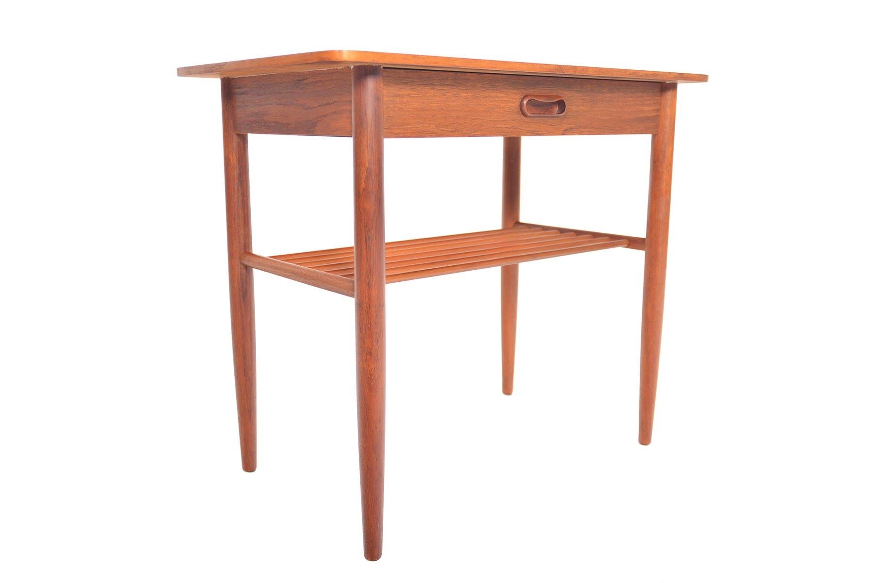 Danish Modern Teak Single Drawer Side Table For Sale at 1stDibs | teak ...