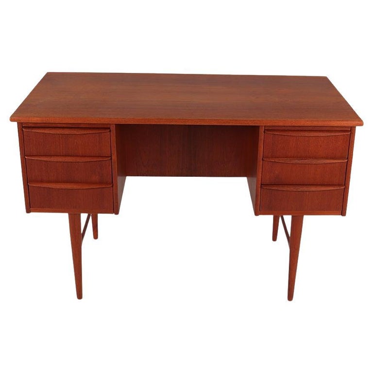 Danish Modern Teak Small Desk For Sale at 1stDibs