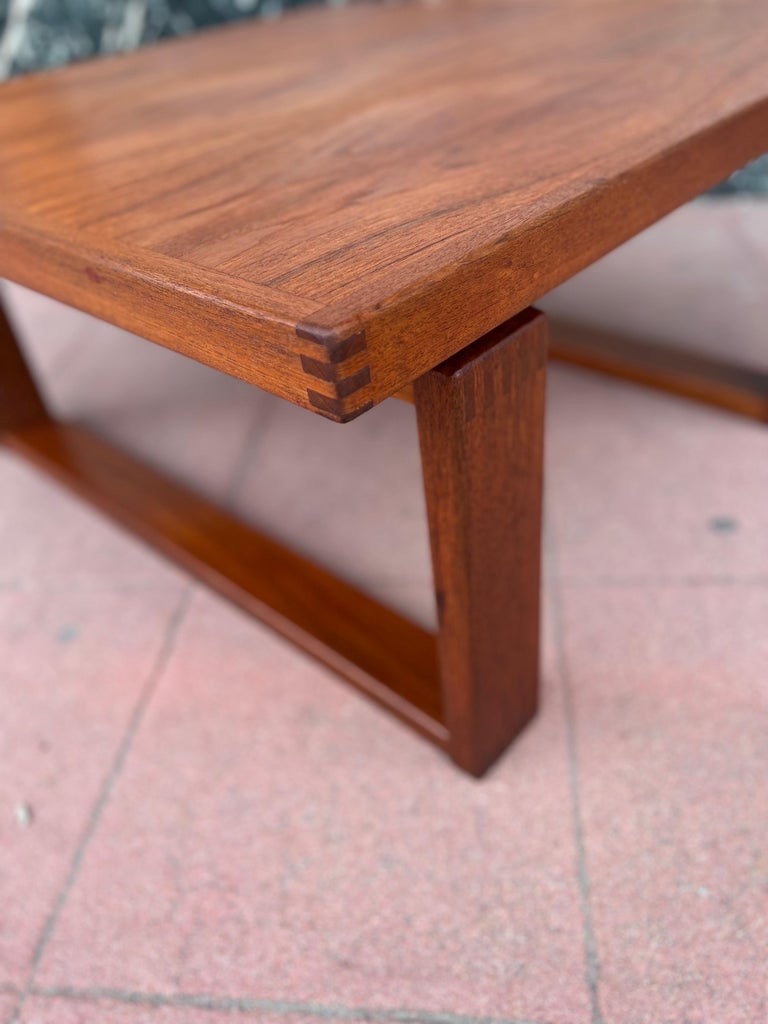 Danish Modern Teak Square Coffee Table by Trioh For Sale at 1stDibs