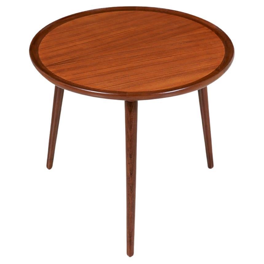 Danish Modern Teak Tripod Side Table at 1stDibs