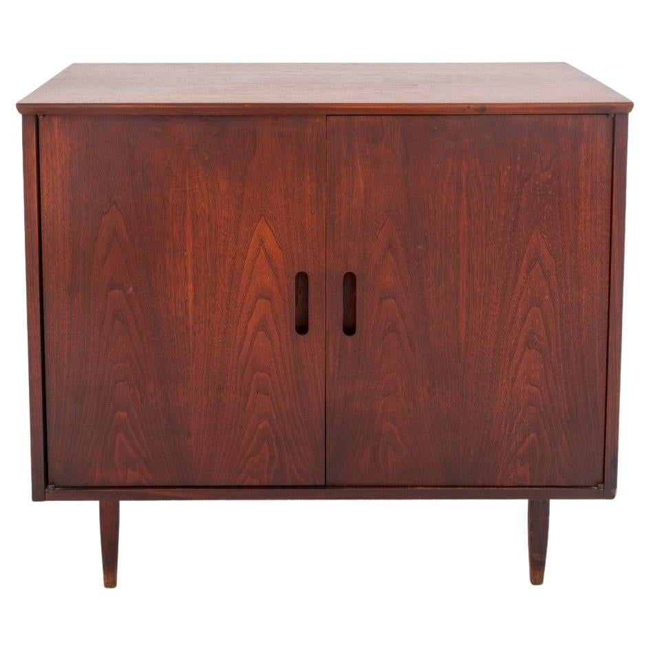 Mid-Century Modern Two-Door Teak Cabinet by Swiss-Teak at 1stDibs