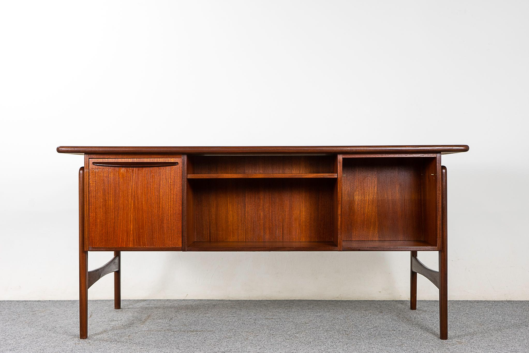 Danish Modern Teak Writing Desk For Sale at 1stDibs