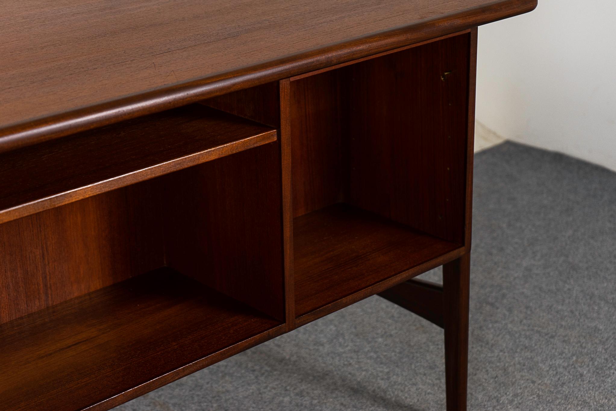 Danish Modern Teak Writing Desk For Sale at 1stDibs
