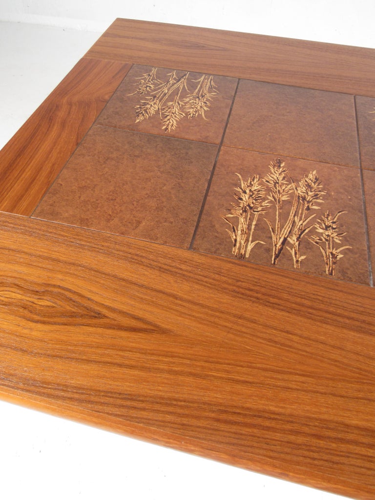 Danish Modern Tile Top Coffee Table at 1stDibs | danish tile coffee table
