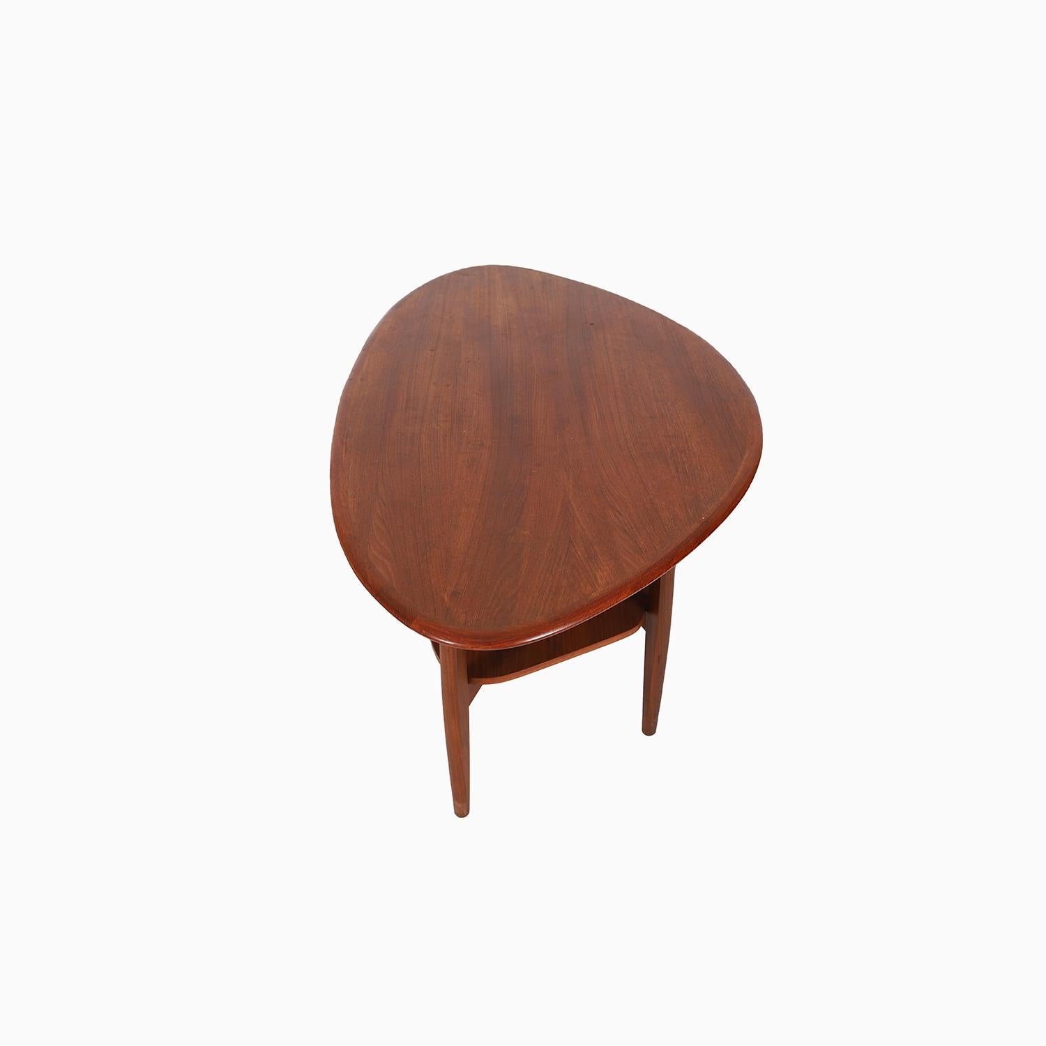 Danish Modern Triangular Coffee Table at 1stDibs