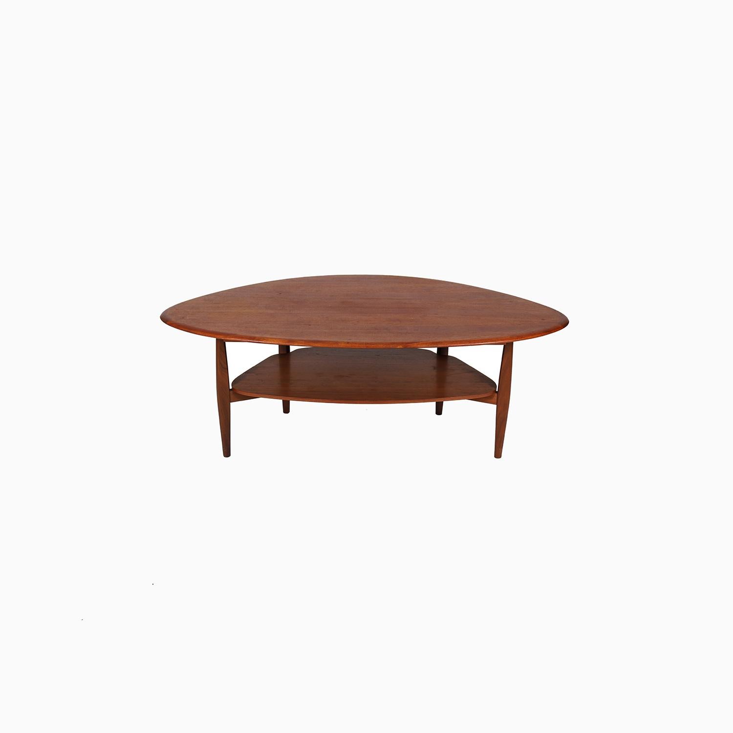 Danish Modern Triangular Coffee Table at 1stDibs