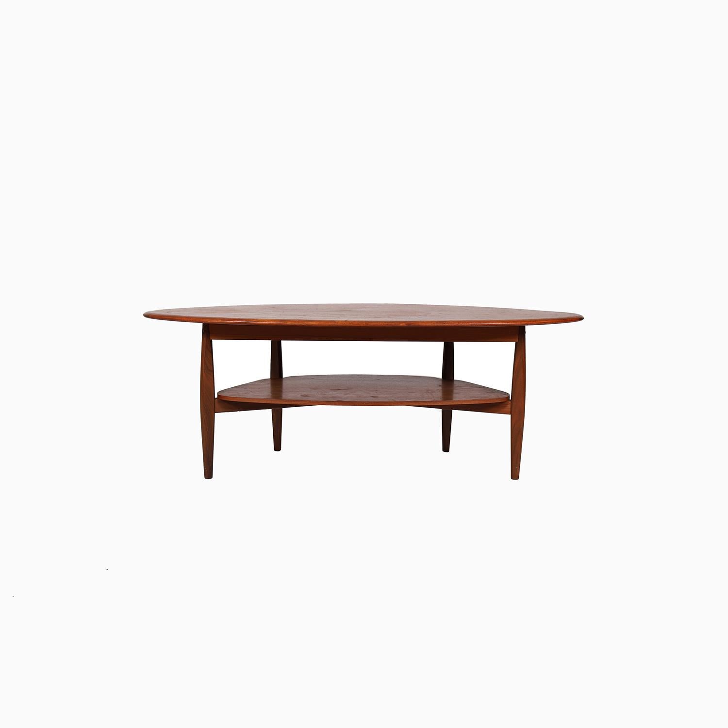 Danish Modern Triangular Coffee Table at 1stDibs