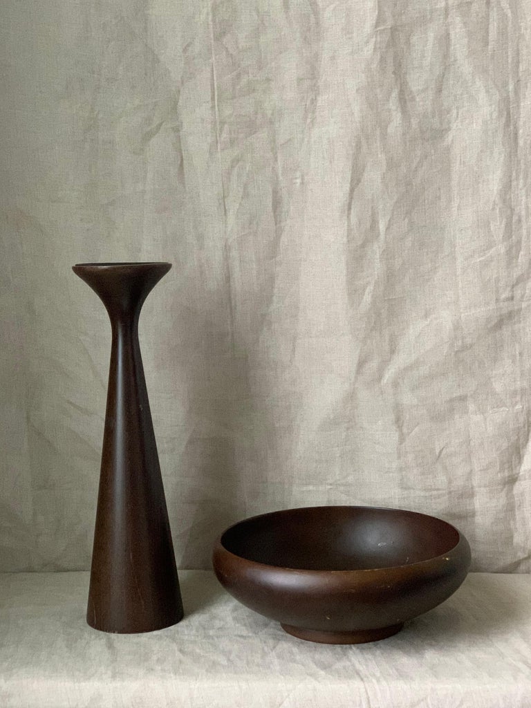 Danish Modern Walnut Centerpiece Bowl For Sale at 1stDibs