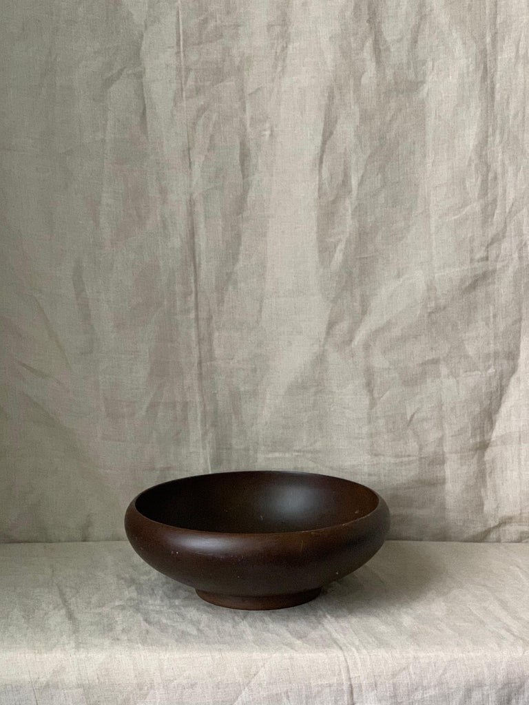 Danish Modern Walnut Centerpiece Bowl For Sale at 1stDibs