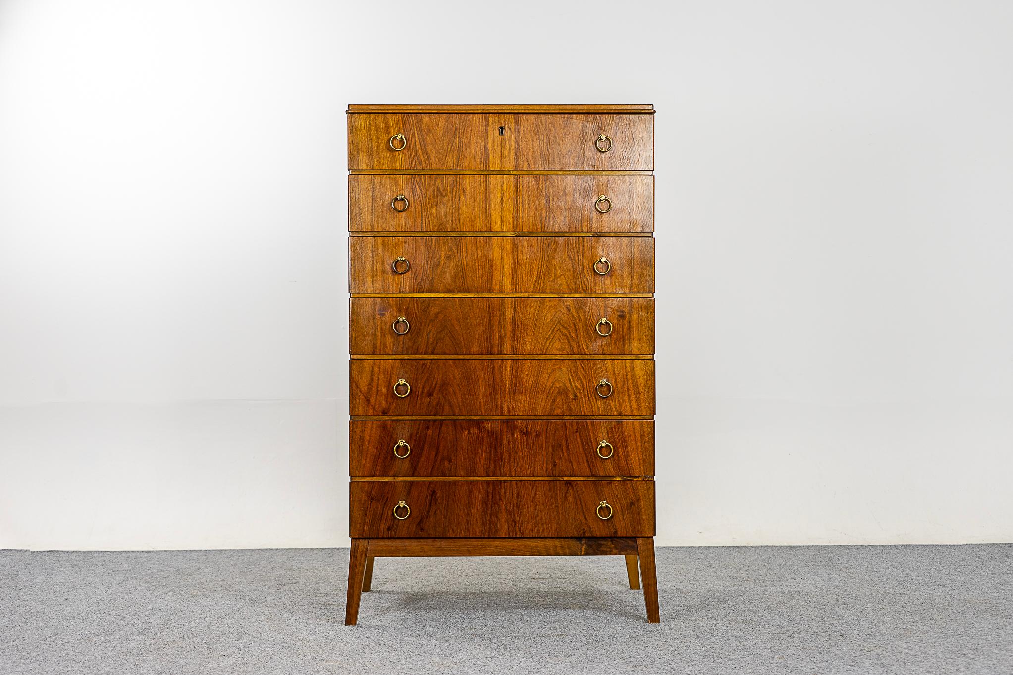 Danish Modern Walnut Dresser For Sale at 1stDibs