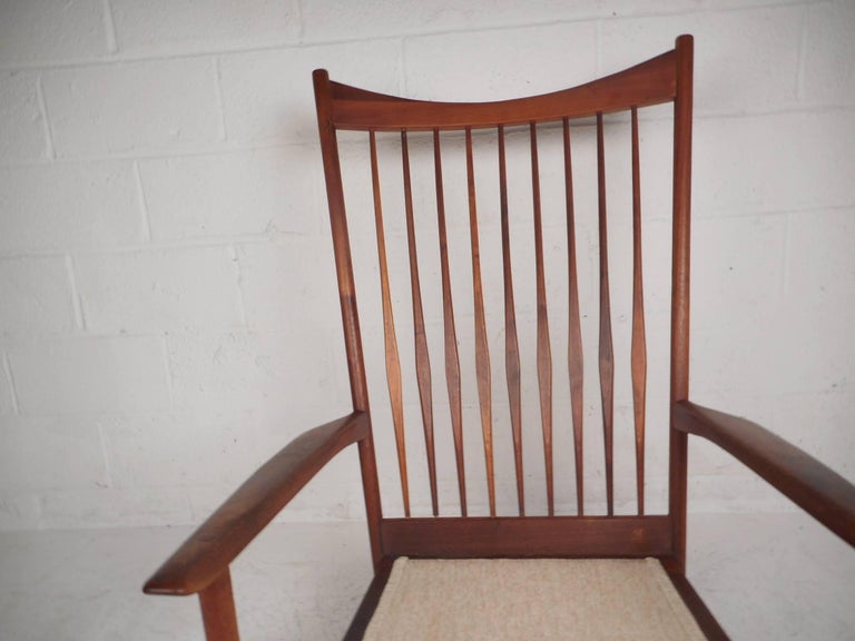 Danish Modern Walnut Rocking Chair by Selig at 1stDibs
