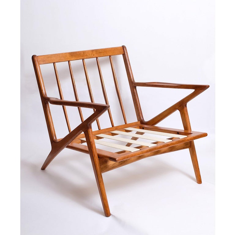 Danish Modern Z Chair in the Manner of Poul Jensen For Sale at 1stDibs