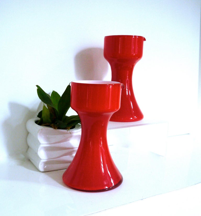 Danish Modernist Glass Pitchers Christer Holmgren Carnaby Range ...