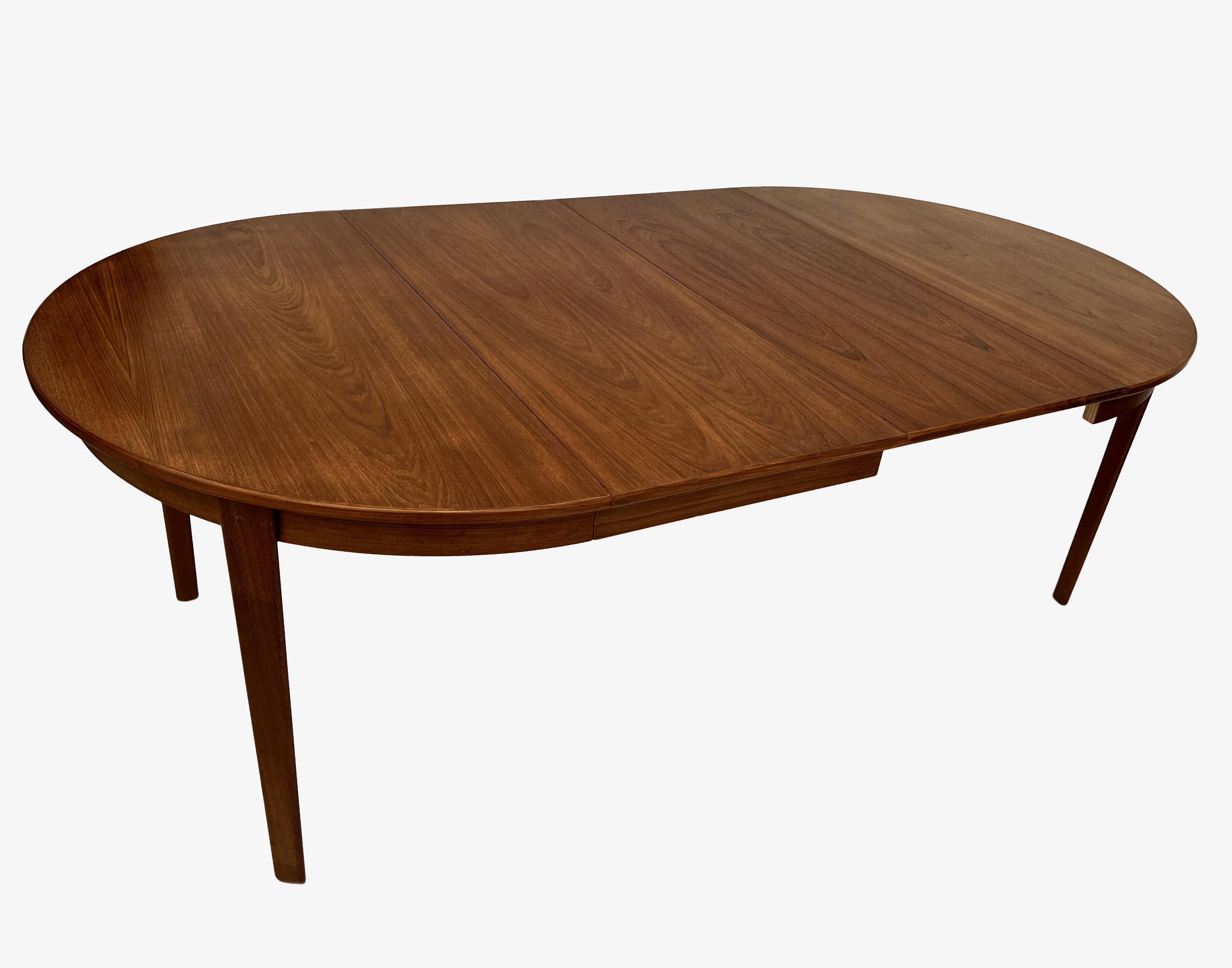 Danish Omann Jun Model 55 Double Extending Teak Dining Table For Sale ...