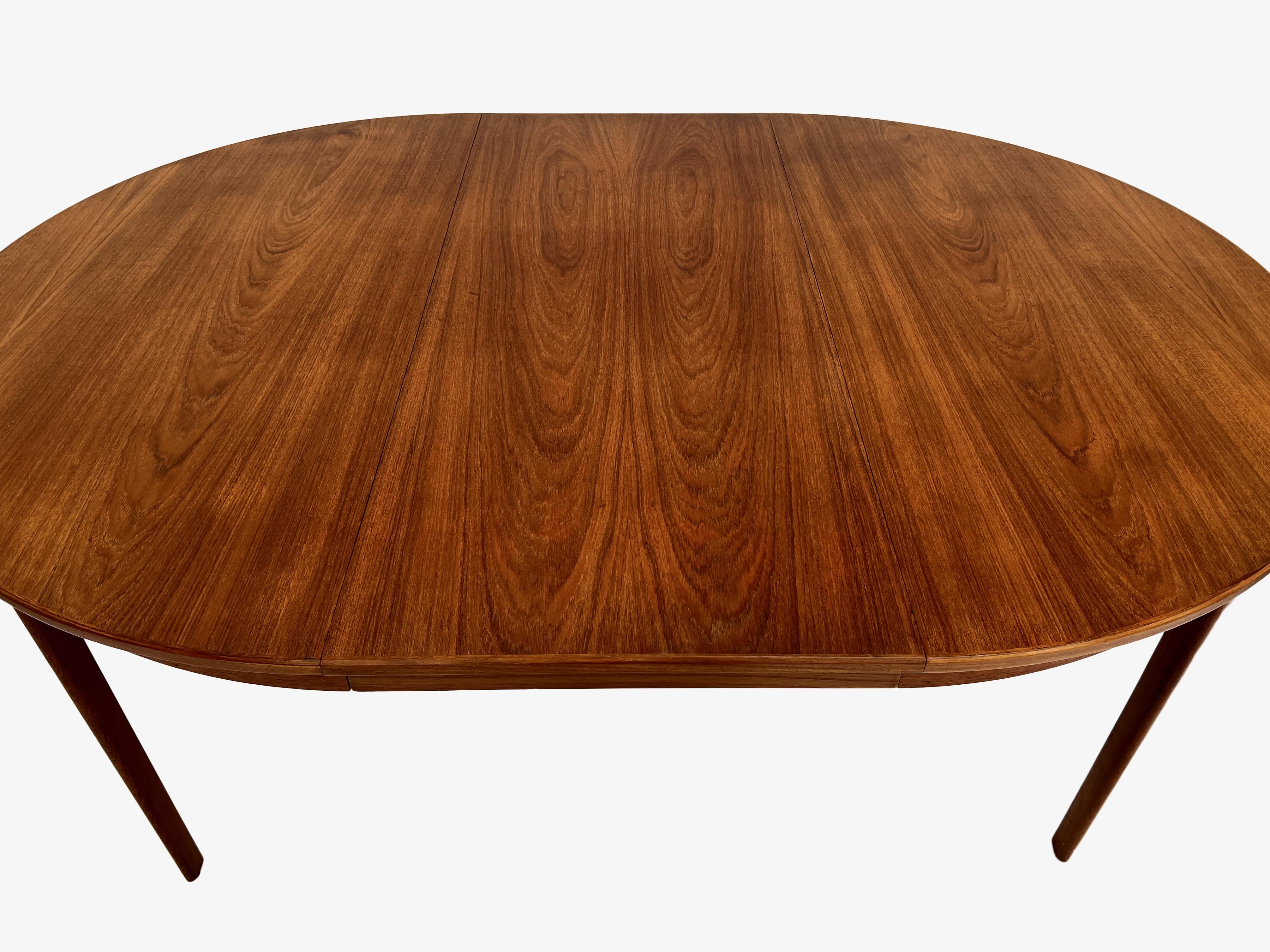 Danish Omann Jun Model 55 Double Extending Teak Dining Table at 1stDibs