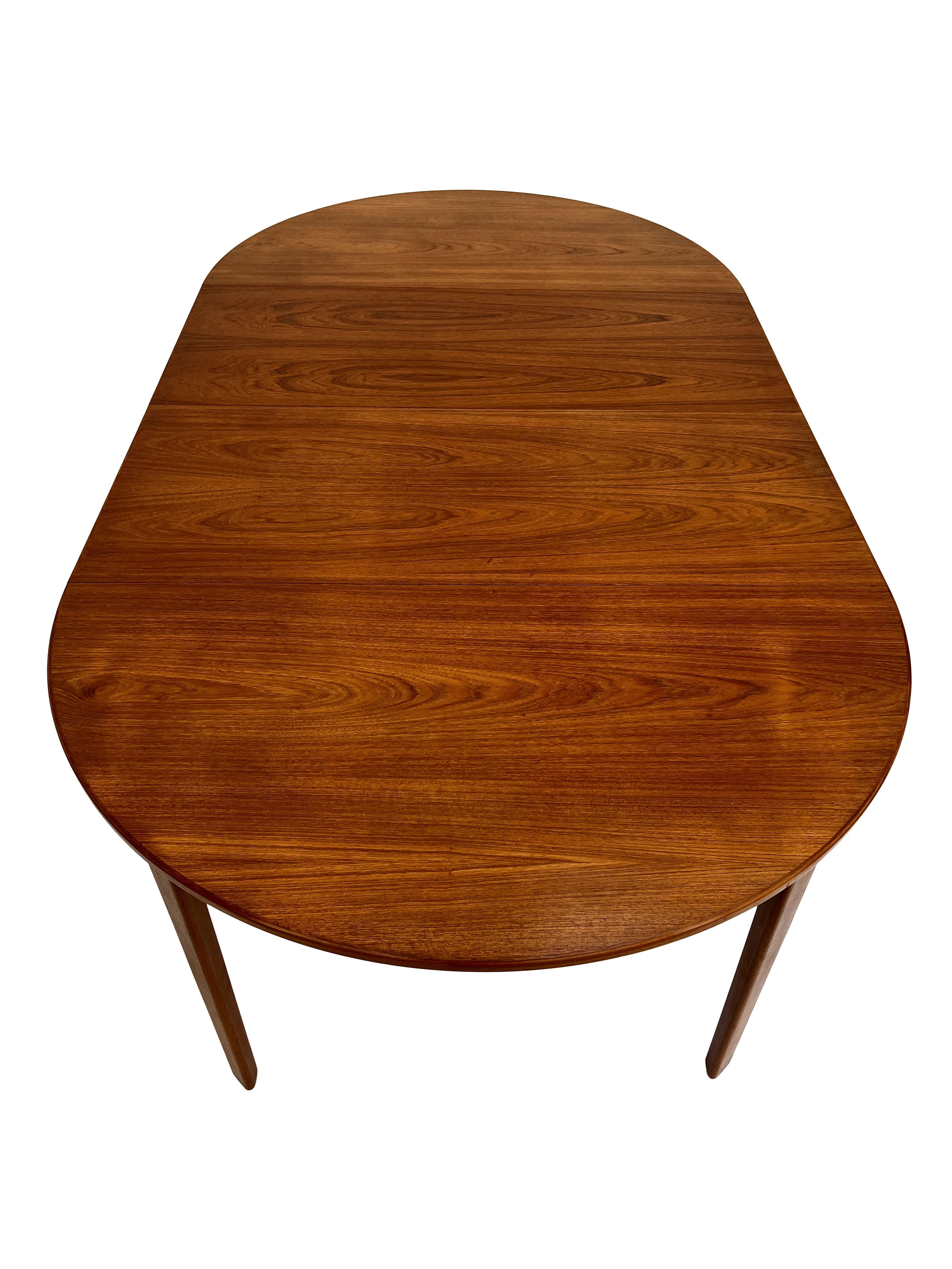 Danish Omann Jun Model 55 Double Extending Teak Dining Table at 1stDibs