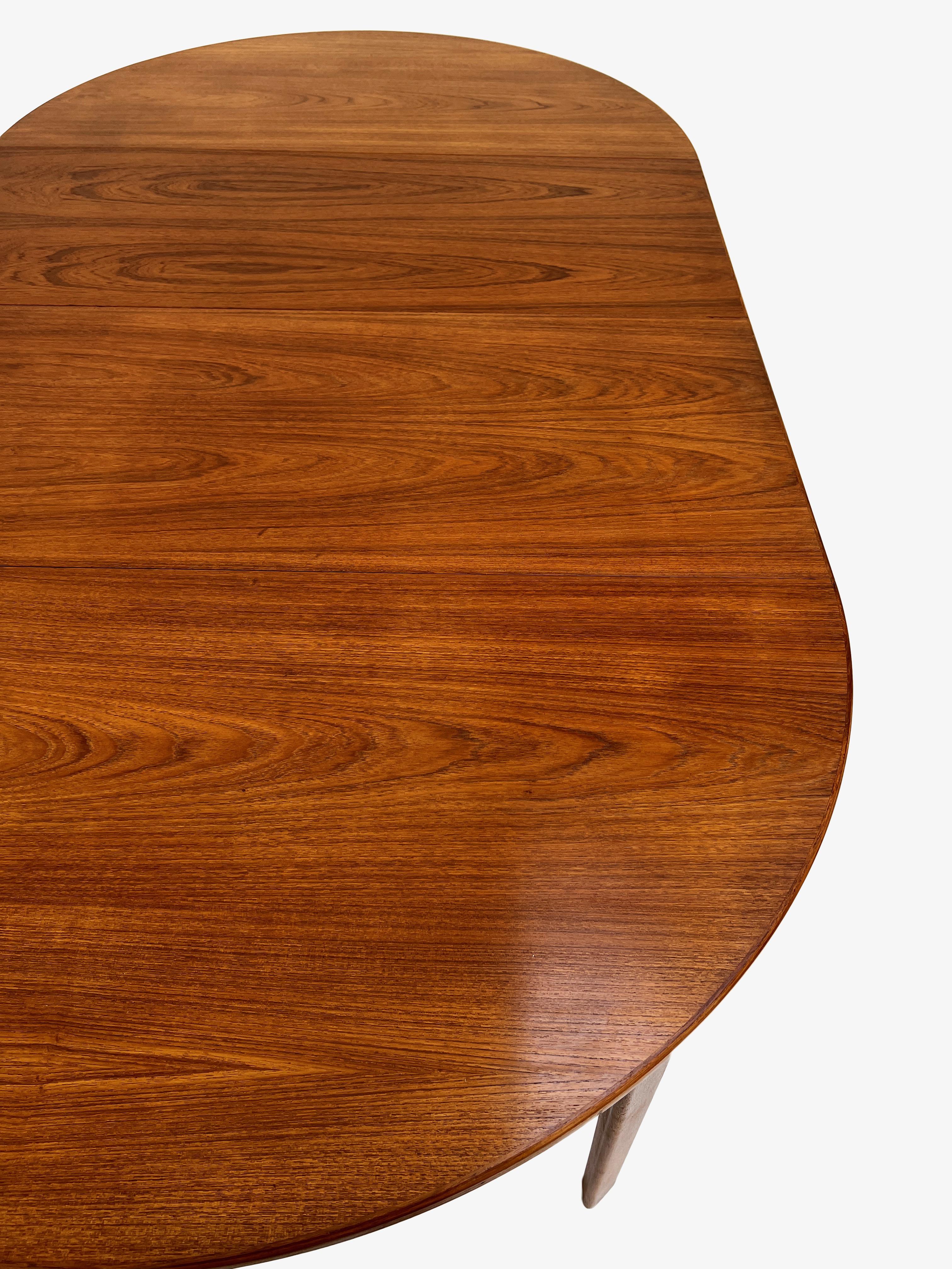 Danish Omann Jun Model 55 Double Extending Teak Dining Table at 1stDibs