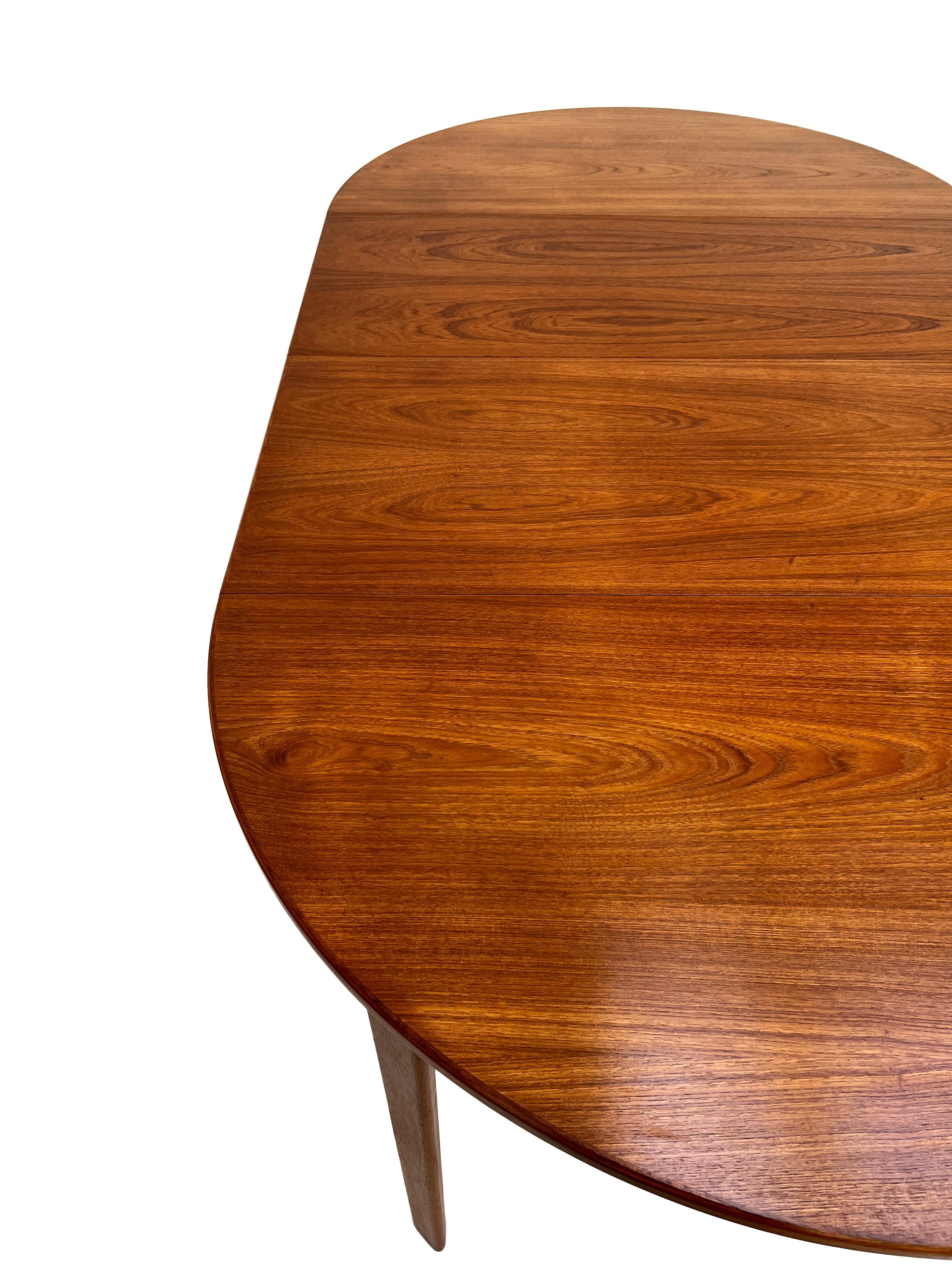 Danish Omann Jun Model 55 Double Extending Teak Dining Table For Sale ...