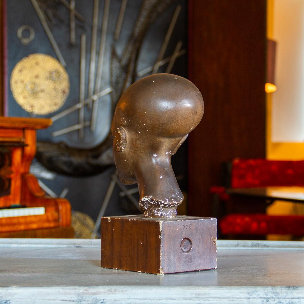 Danish Plaster Sculpture of an Egyptian Stylized Head For Sale at ...