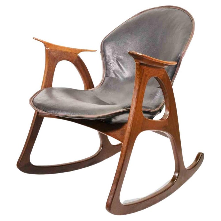 Danish Rocking Chair by Aage Christiansen, 1960s For Sale at 1stDibs
