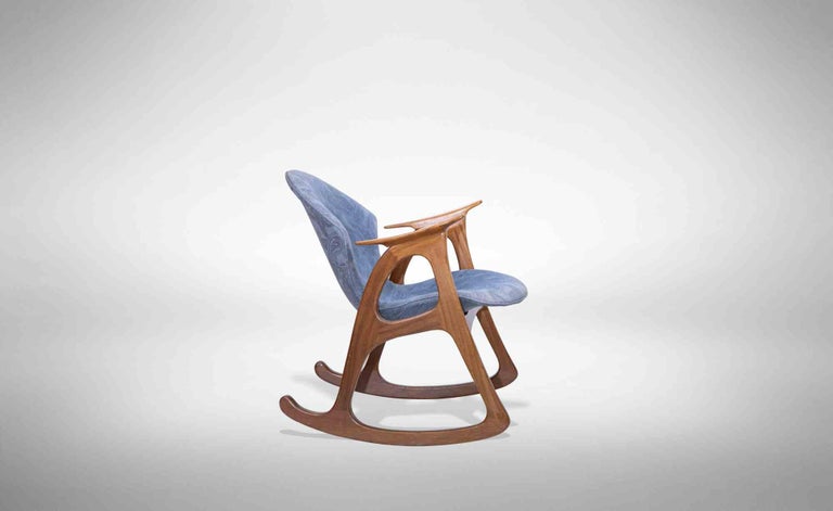 Danish Rocking Chair by Aage Christiansen, 1970s For Sale at 1stDibs