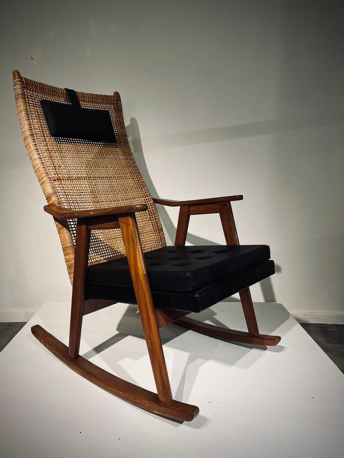 Danish Rocking Chair For Sale at 1stDibs