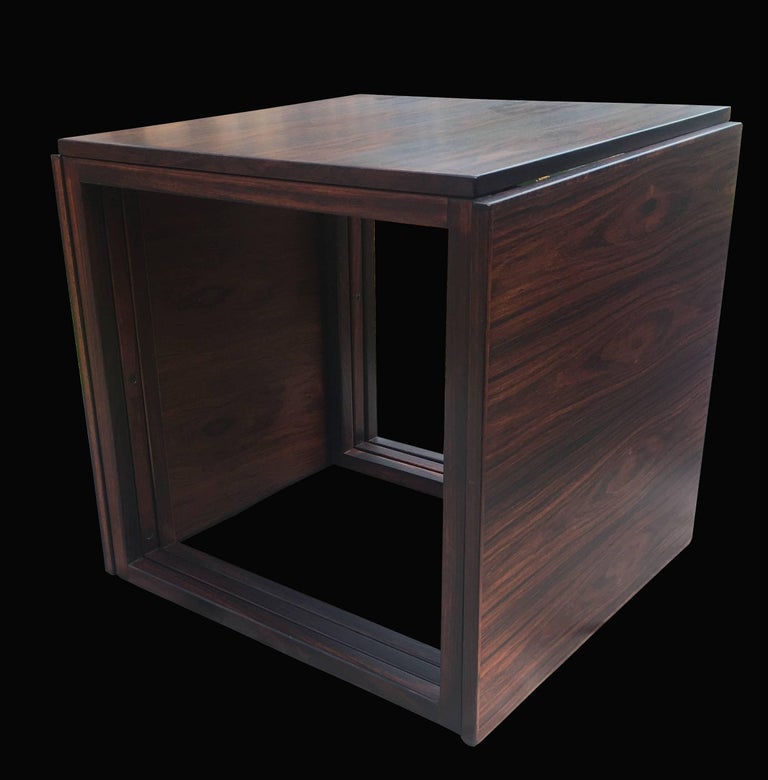Danish Rosewood 'Cube' Nest of Three Tables by Kai Kristiansen for ...