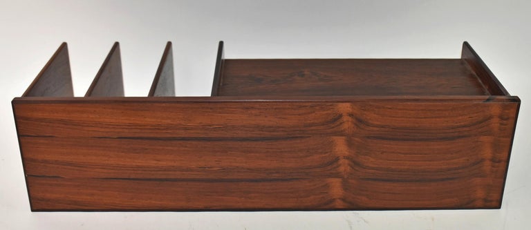 Danish Rosewood Desk Top Organizer by George Petersen For Sale at 1stDibs